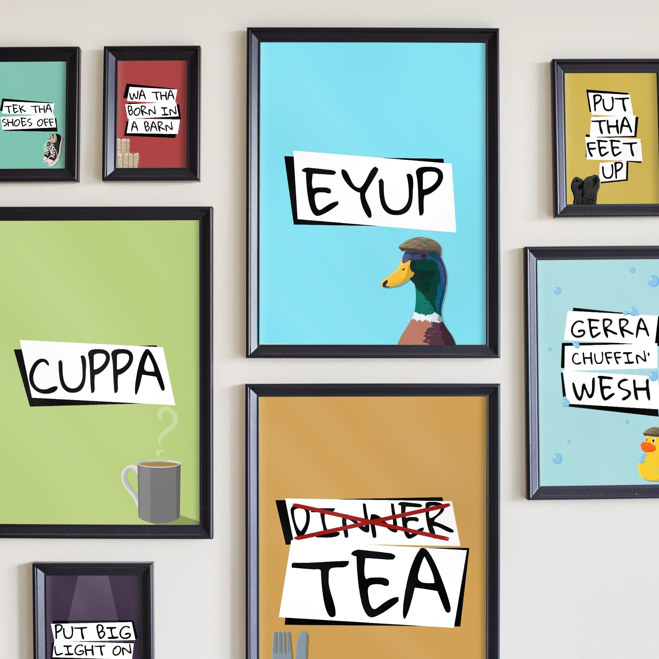 Yorkshire Slang Prints | Yorkshire Dialect Artwork | Millstones & Moor